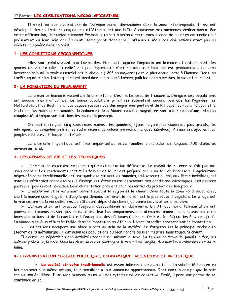 Civilisations Negro-Africaine : Un Aperçu | PDF | Mahomet | Chiisme