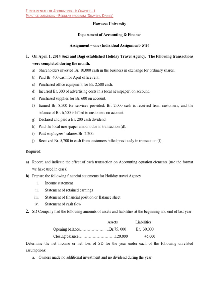 Fundamental - I Worksheet | PDF | Equity (Finance) | Balance Sheet