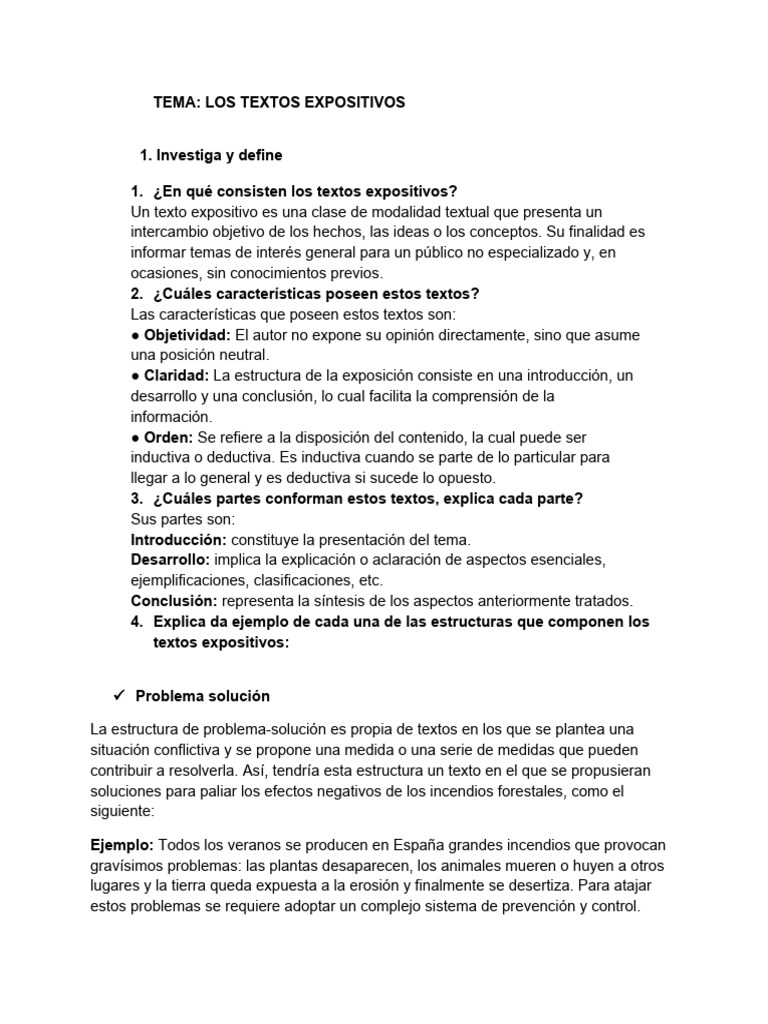 Actividades Sobre Los Textos Expositivos | PDF | Entorno natural | Naturaleza