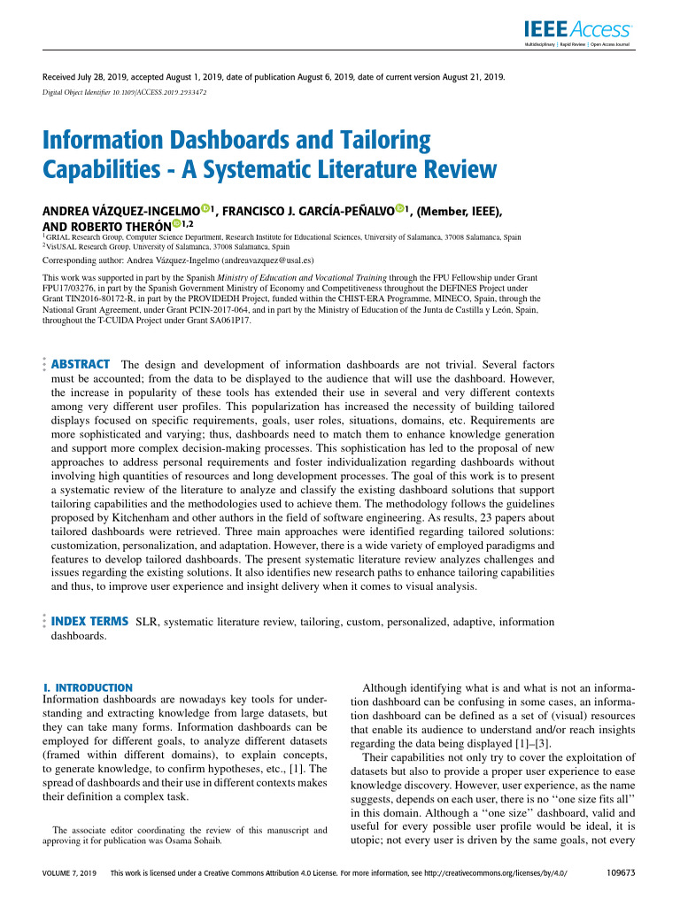 Tailored Dashboards Review | PDF | Methodology | Information