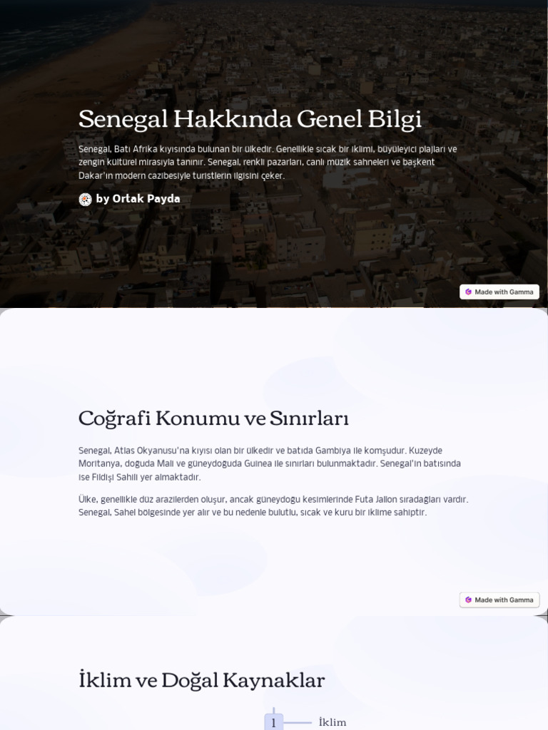 Senegal Hakkinda Genel Bilgi | PDF