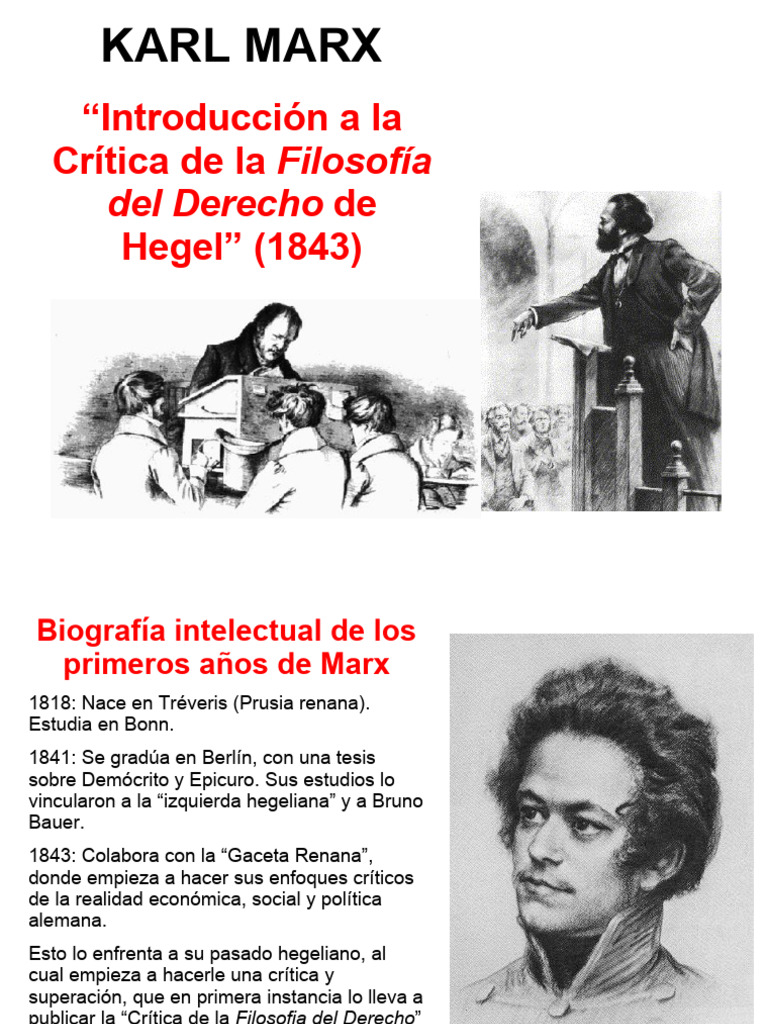 Crítica de Marx al Derecho de Hegel | PDF | Karl Marx | Teorías filosóficas