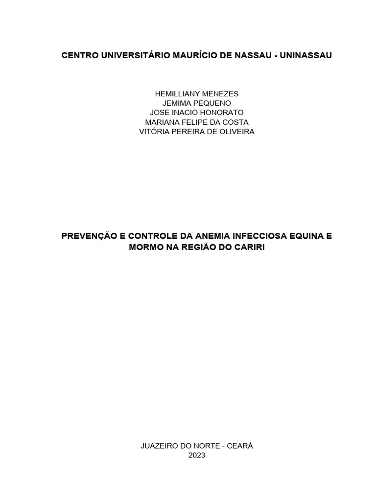 Capa Projeto de Extensão | PDF