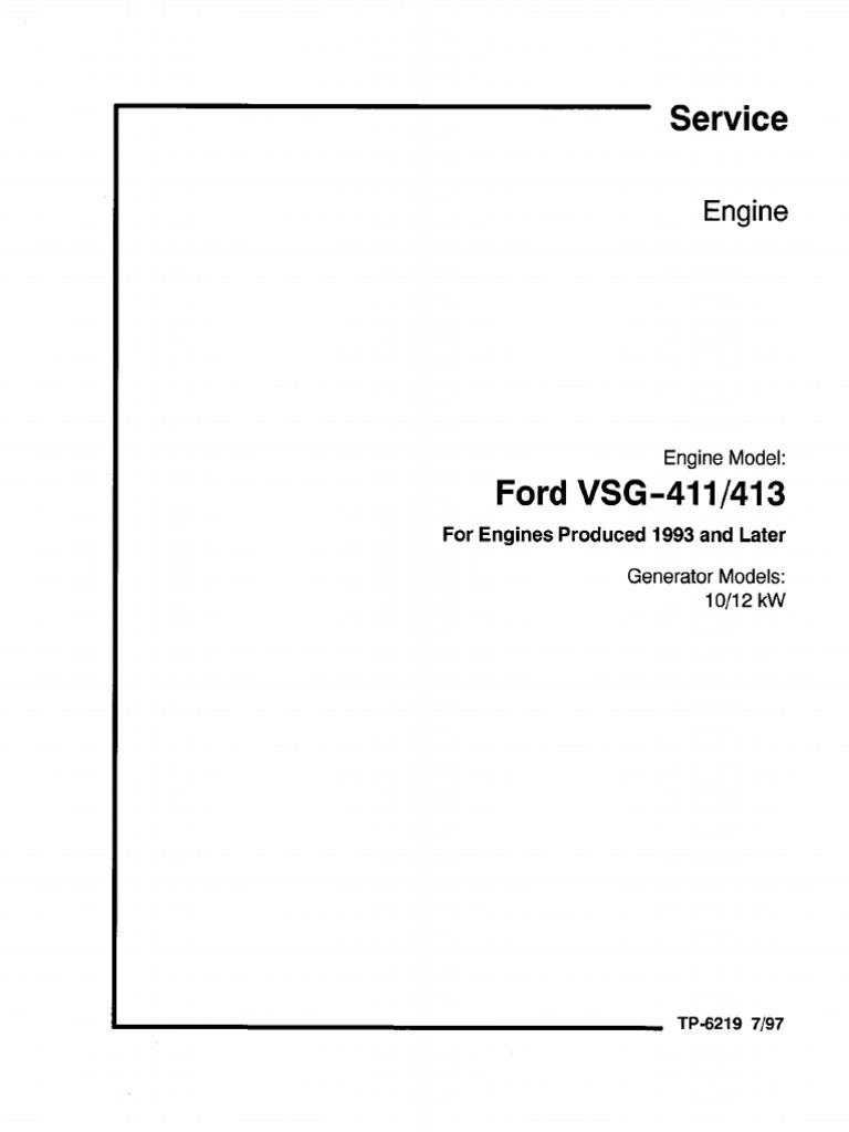 Tp6219 Ford VSG-411-413 - 93 and Later | PDF