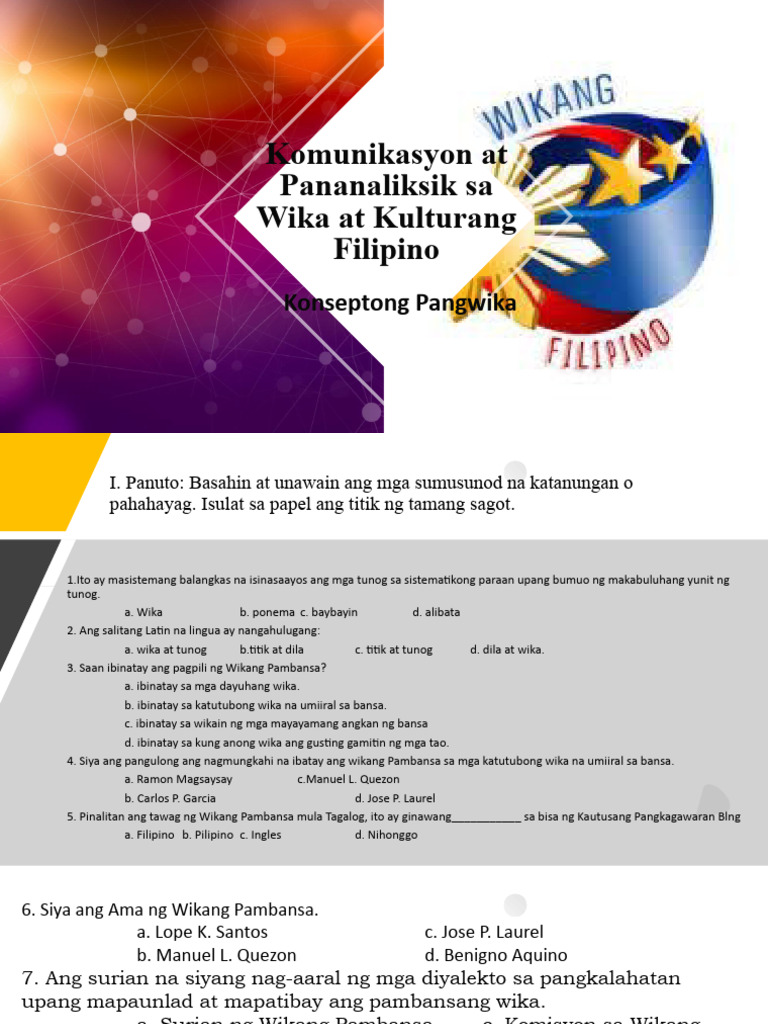 Q1-Komunikasyon at Pananaliksik 11 | PDF