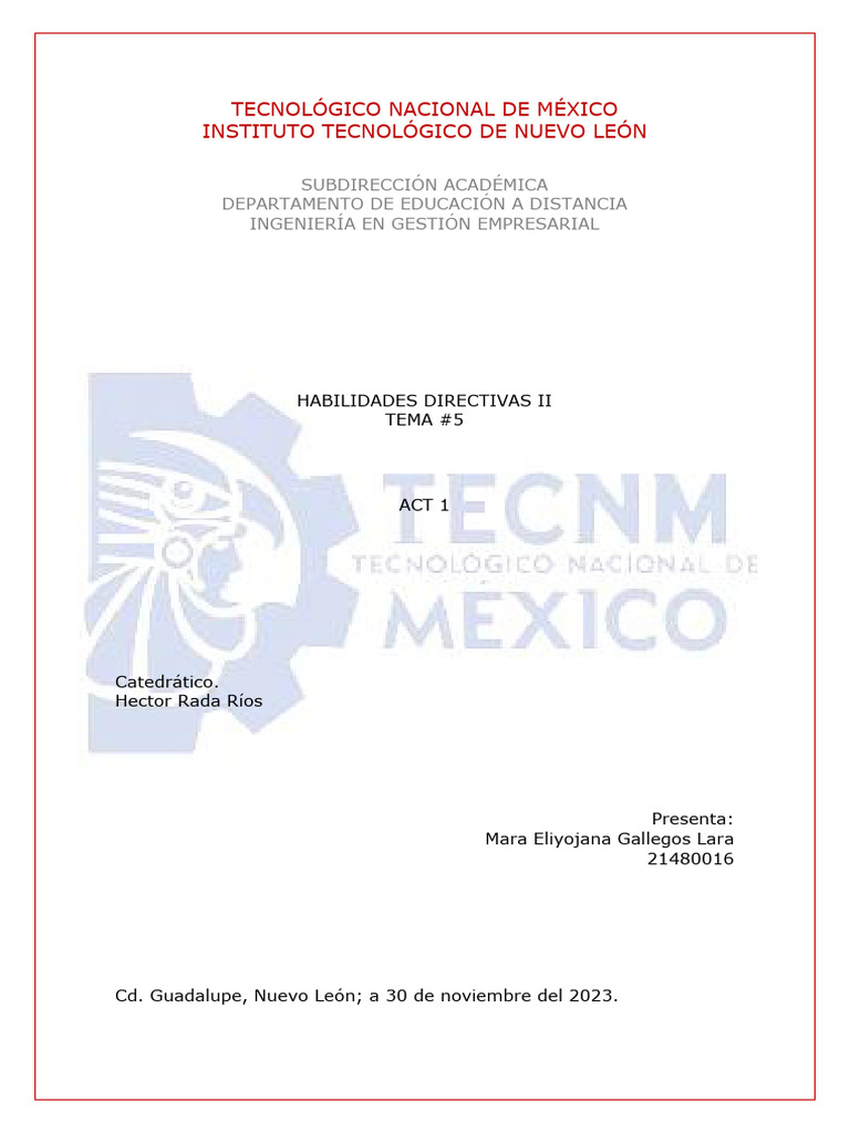 Mapa Mental Act 1 | PDF | Liderazgo | Sicología