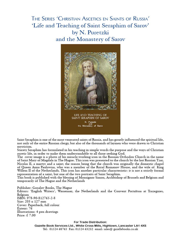 Life & Teachings of St. Seraphim | PDF | Religion & Spirituality | Travel