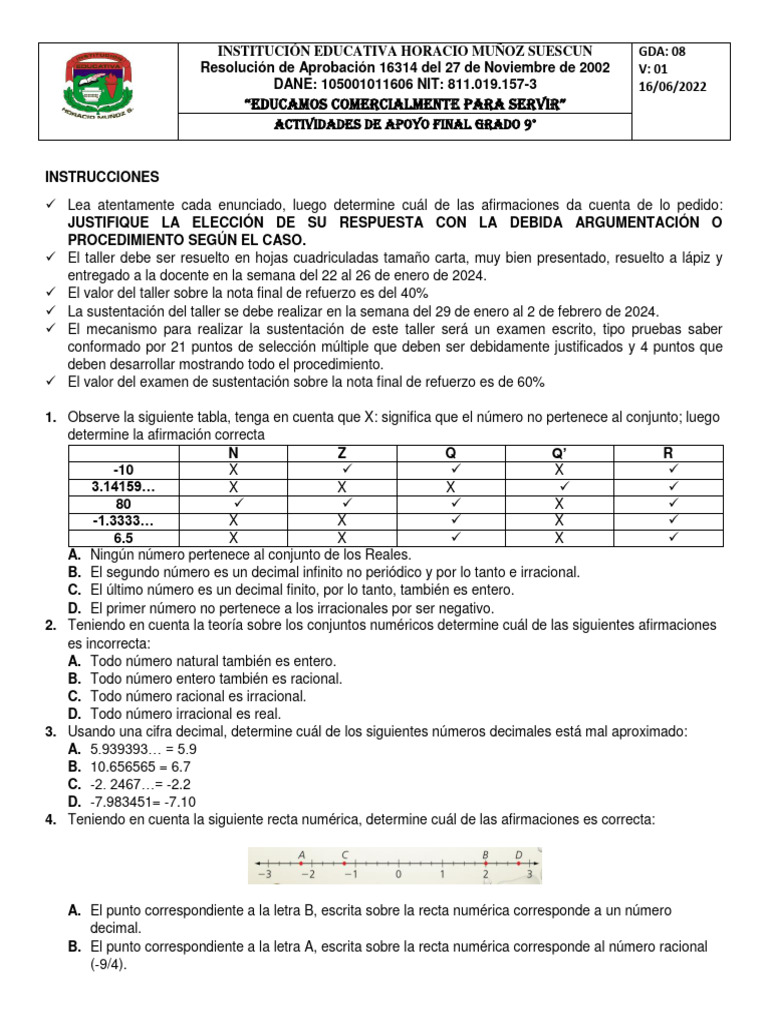 Actividad de Apoyo Matematicas Segundo Primaria | PDF | Números | Intervalo (Matemáticas)