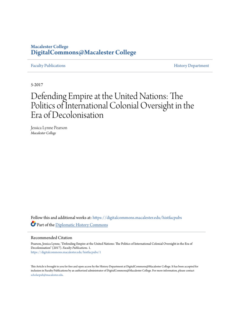 Defending Empire at The United Nations - The Politics of Internati ...