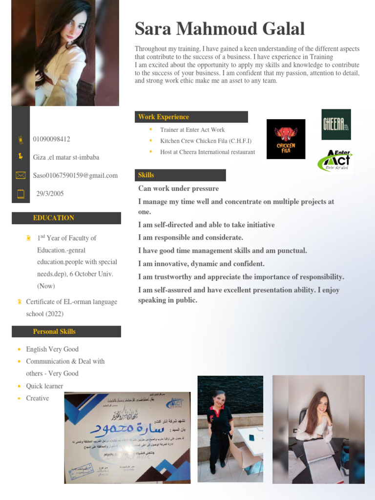 Sara CV | PDF | Career & Growth