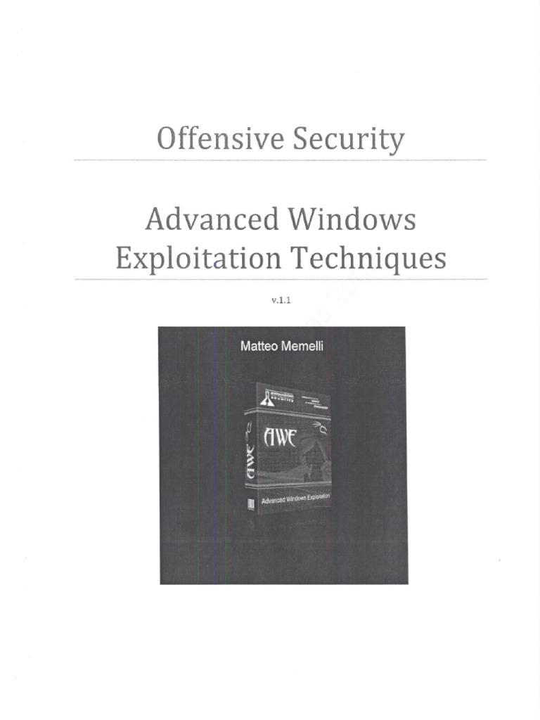 Offensive Security - Advanced Windows Exploitation (AWE) | PDF