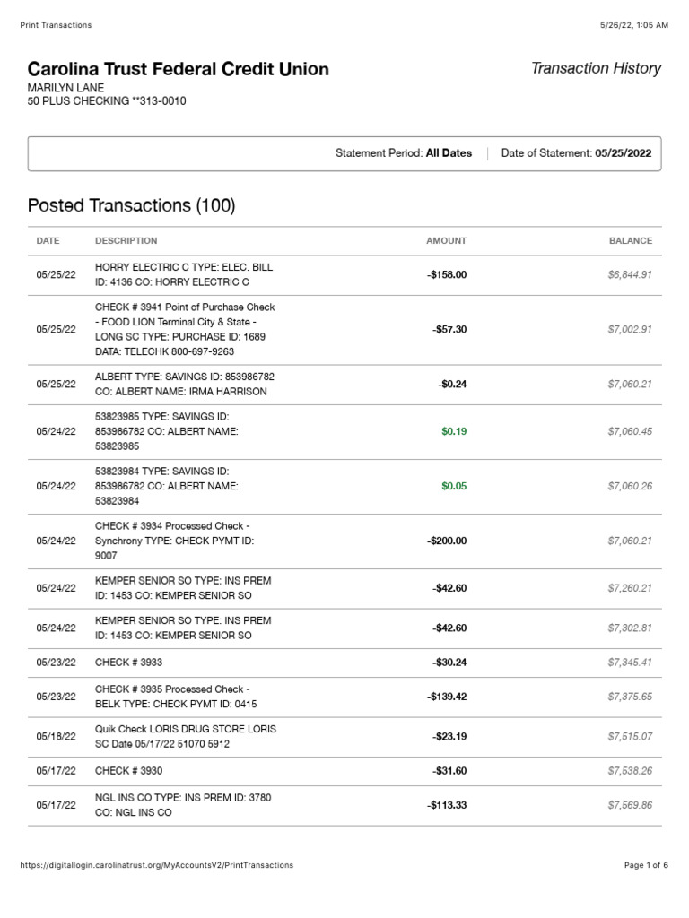Print Transactions | PDF | Service Industries | Financial Services