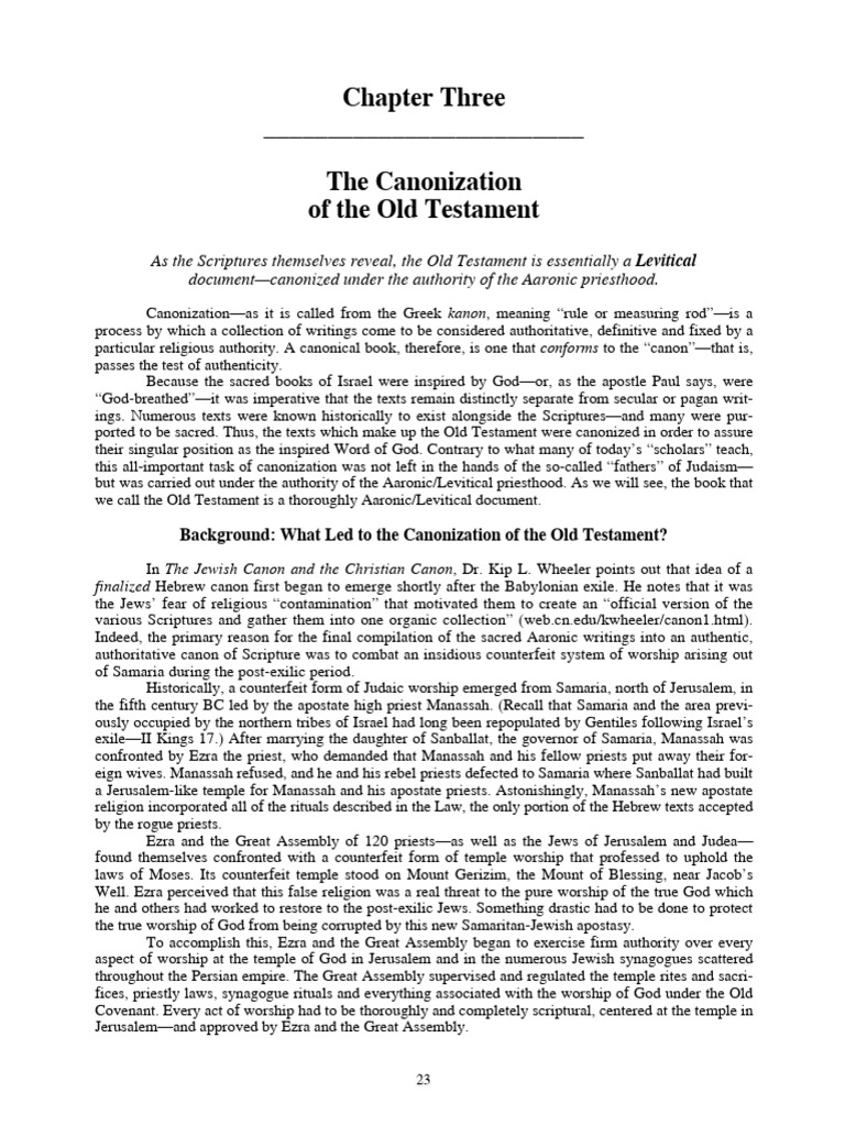 Old Testament Canonization Process | PDF | John The Baptist | Old Testament
