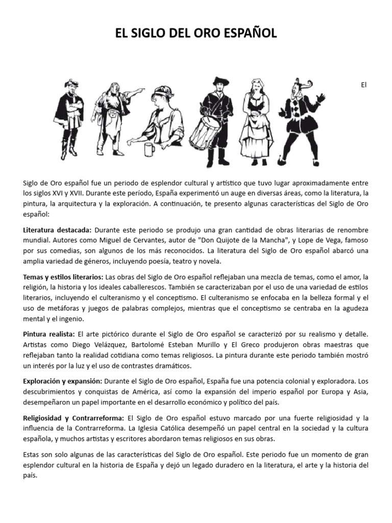El Siglo de Oro Español | PDF