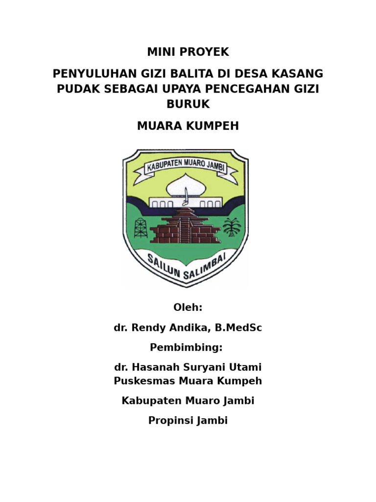 Mini Proyek Penyuluhan Gizi Balita Di de | PDF