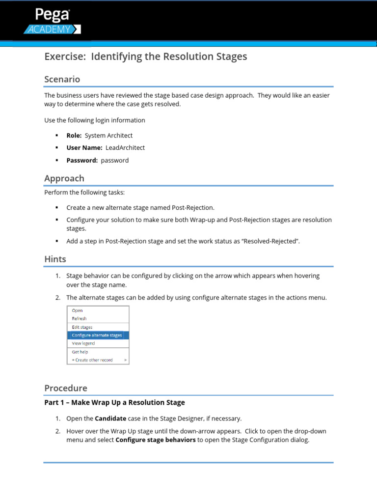 Identifying The Resolution Stages | PDF