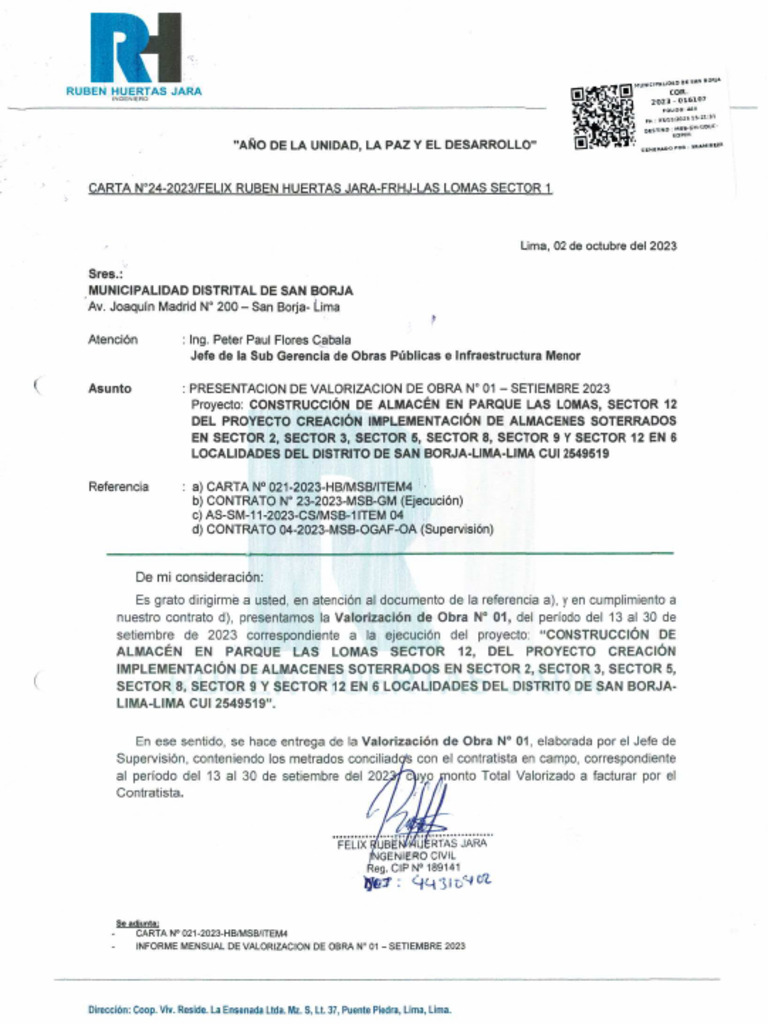 Carta Valo 01 - 003247 | PDF