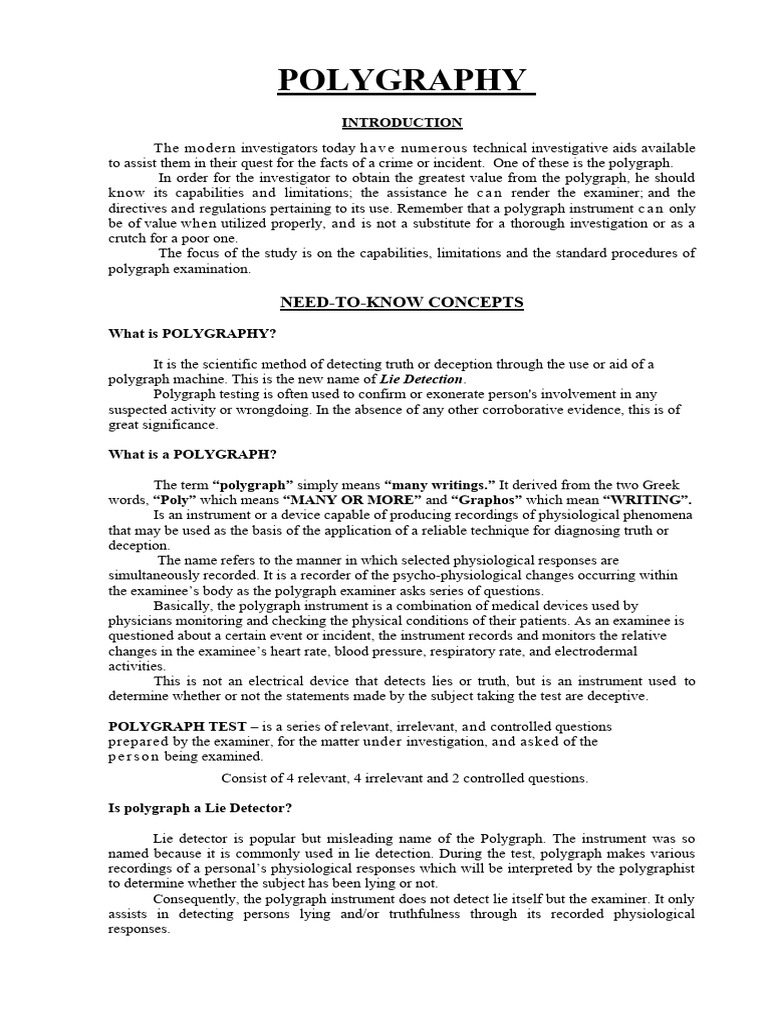 Forensic Polygraphy 1 | PDF | Polygraph