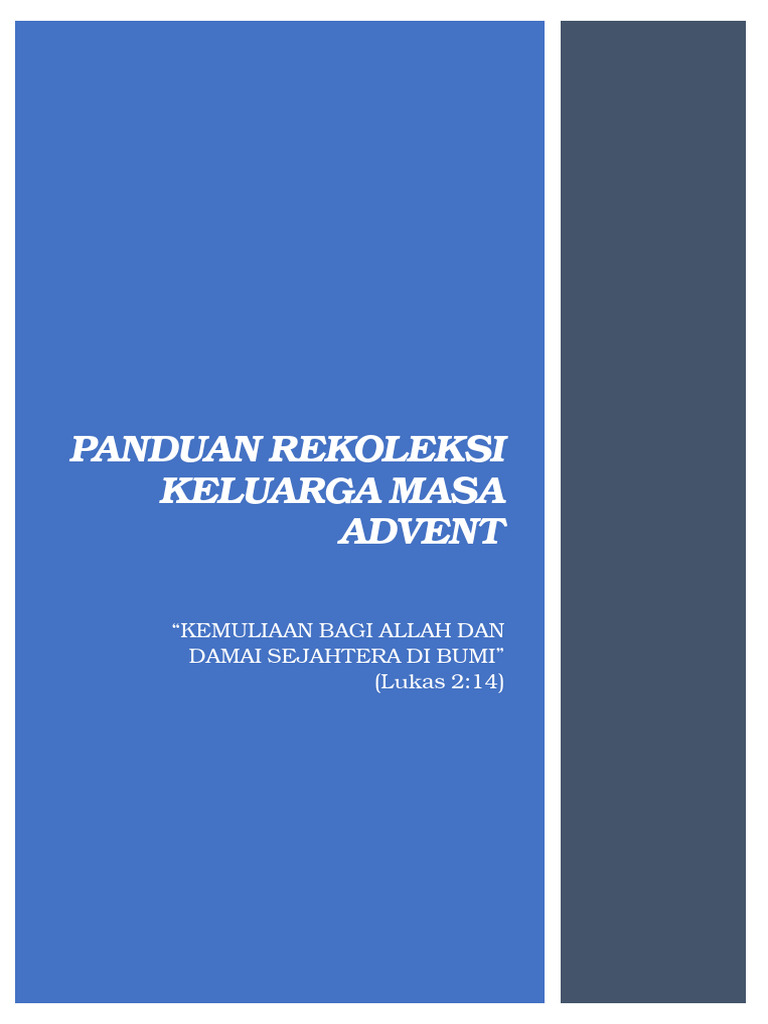 Panduan Rekoleksi Keluarga Advent | PDF | Agama & Spiritualitas