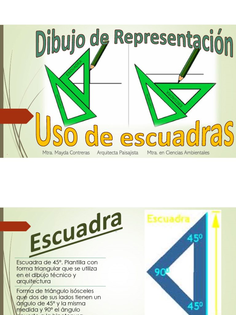 Presentación 4. Uso de escuadras | PDF