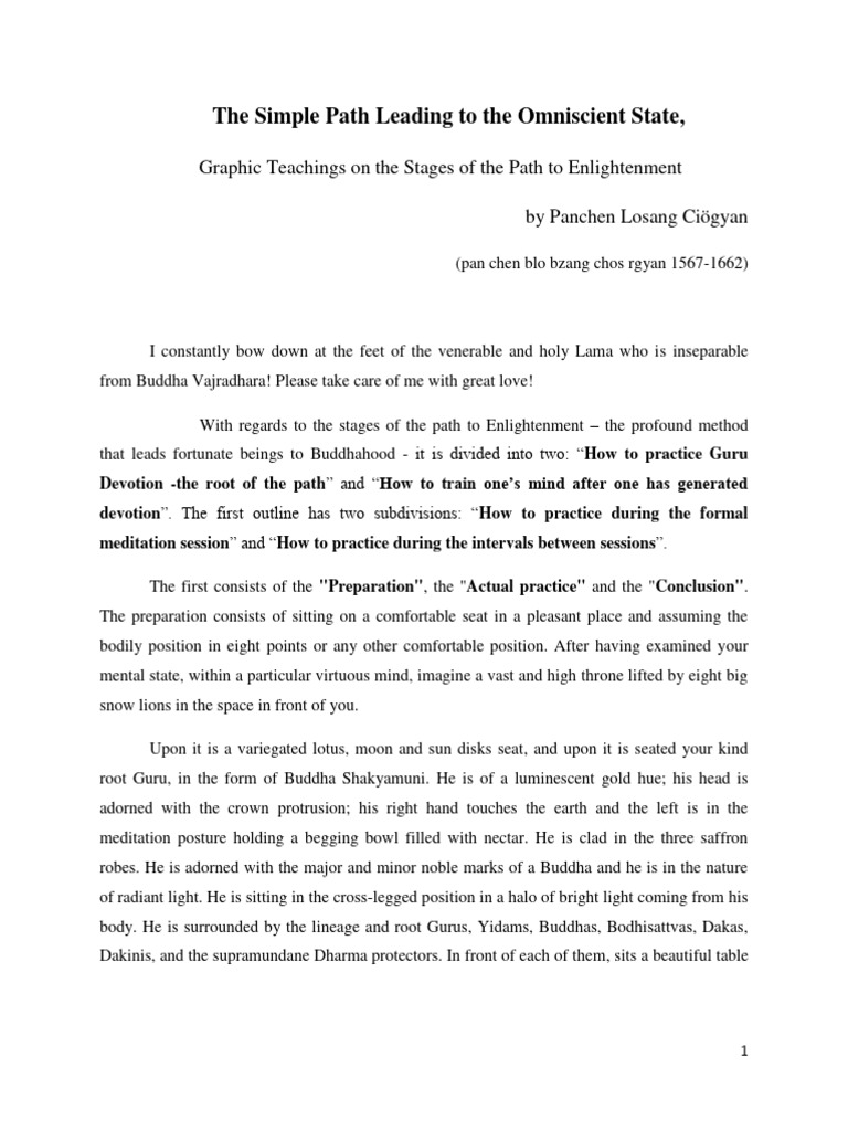 Stages of the Path to Enlightenment | PDF | Buddhahood | Bodhisattva