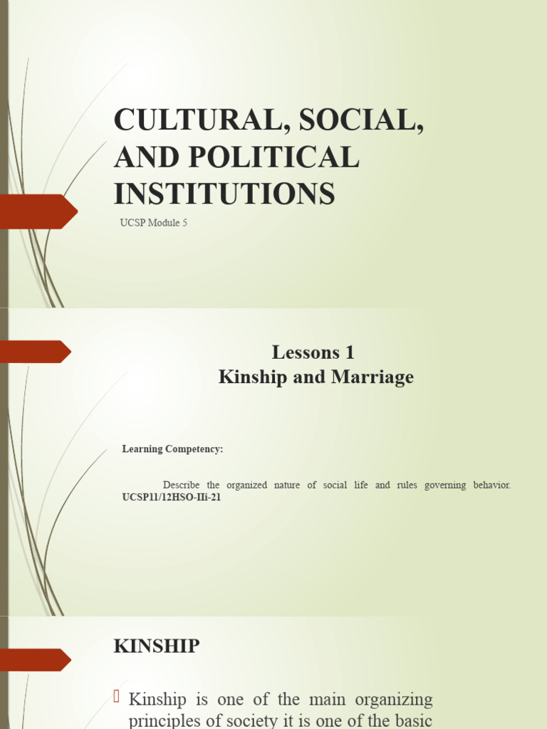 UCSP Module 5 | PDF | Marriage | Family