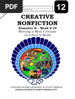 Creative Nonfiction - Quarter 1 Module 2 | PDF | Creative Nonfiction ...