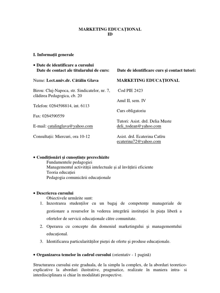 Marketing Educational | PDF
