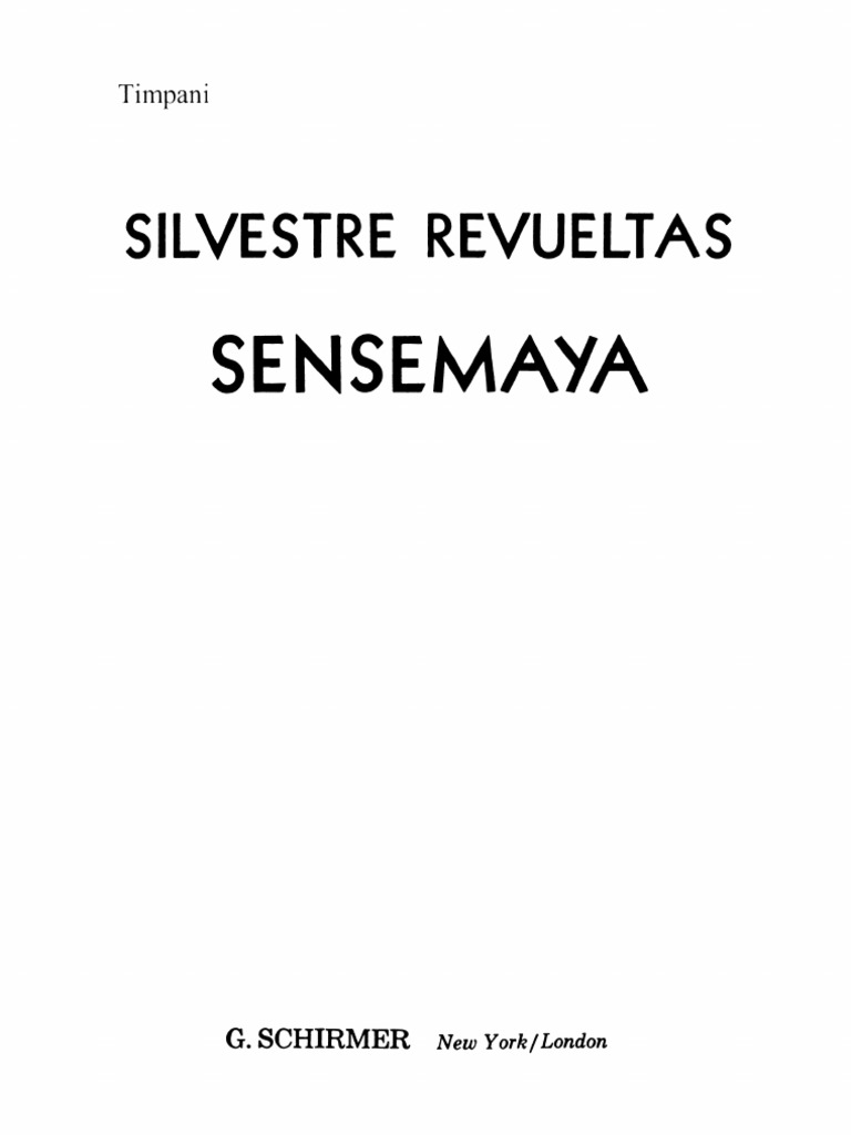 Timp Sensemaya | PDF
