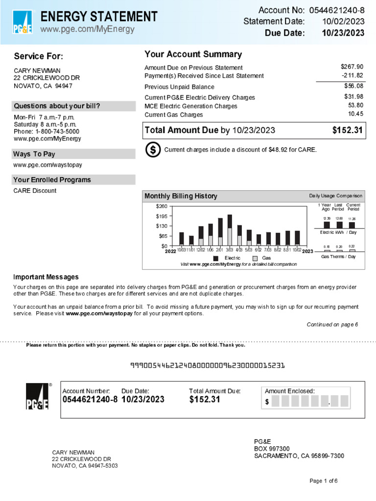 1240 Cust Bill 10022023 | PDF