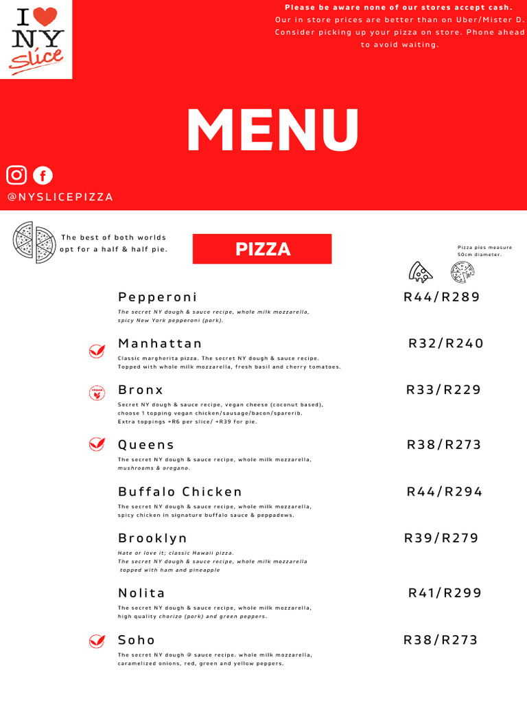 Menu 2023 | PDF | Pizza | Sausage