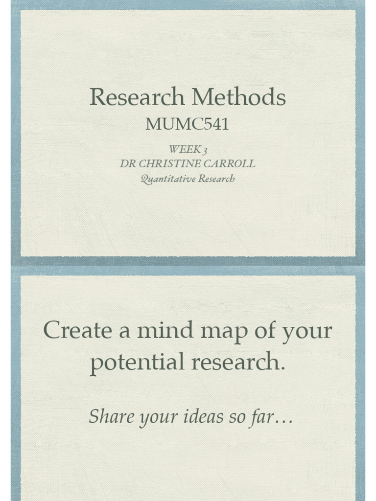 Research Methods 3 | PDF | Quantitative Research | Qualitative Research