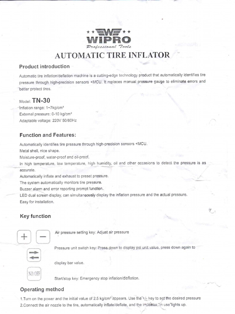 Berkas Auto Inflator Wipro | PDF