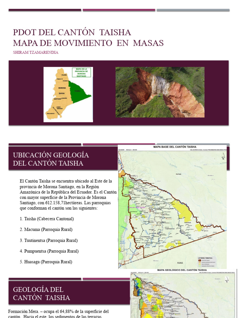 Pdot Cantón Taisha - Movimiento en Masa - Shiram Tzamarendia | PDF ...