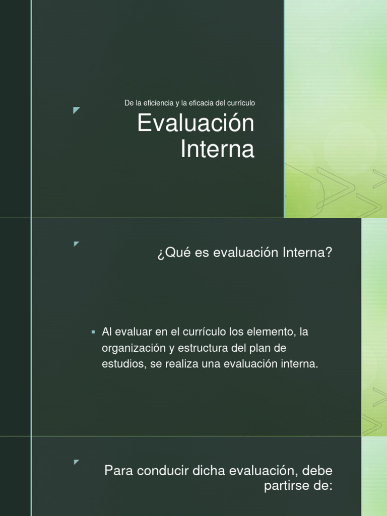 Evaluación Interna | PDF | Plan de estudios | Evaluación