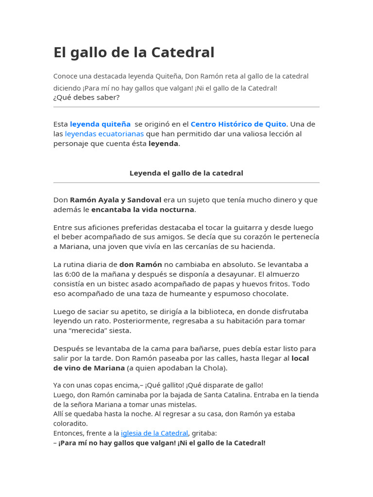 El Gallo de La Catedral | PDF | Novela negra, policíaca y suspenso | Poesía