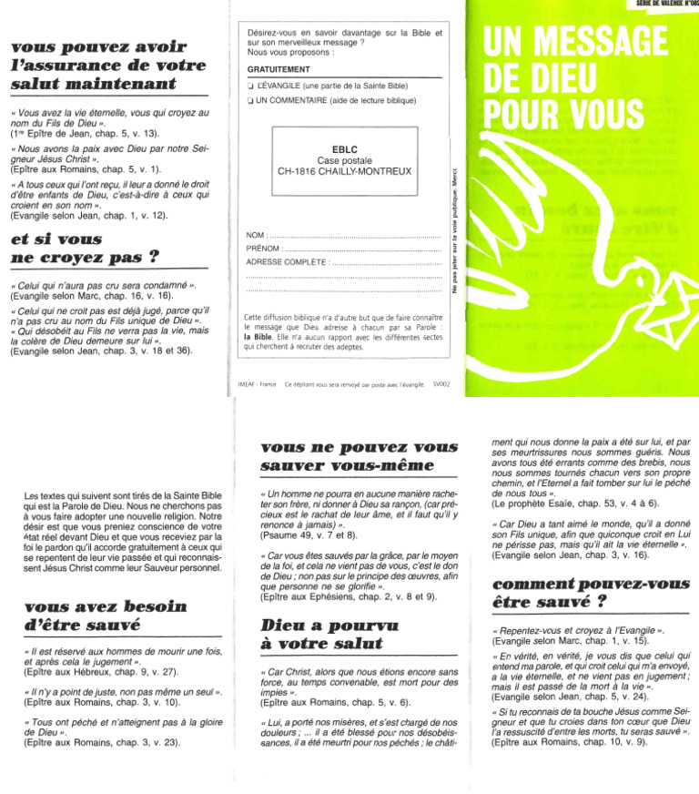 Un Message de Dieu Pour Vous | PDF