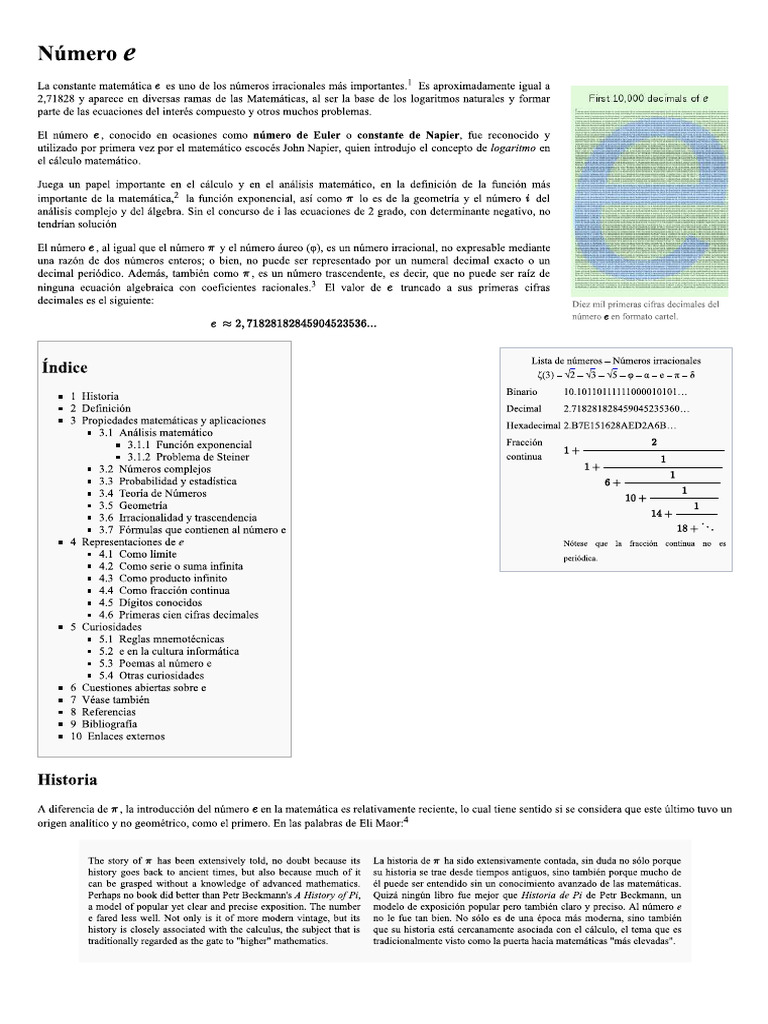 TODO SOBRE EL NUMERO e | PDF