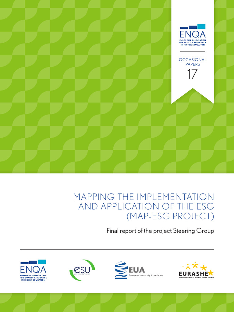 Mapping The Implementation and Application of The Esg (Map-Esg Project ...