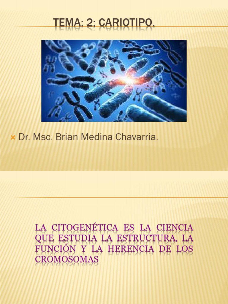 Tema 2-Cariotipo-Diplomado en Biologia Celular | PDF | Cariotipo | Cromosoma