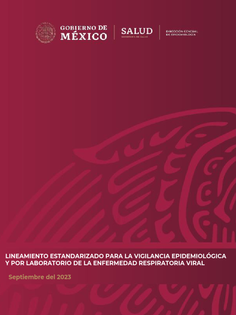 Lineamiento Estandarizado para La Vigilancia Epidemiol Gica Y Por Laboratorio de La Enfermedad ...