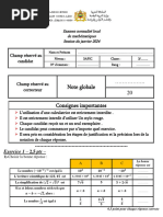 EXAMEN LOCAL 3AC de MATHEMATIQUES 2025 Modele N°1 | PDF