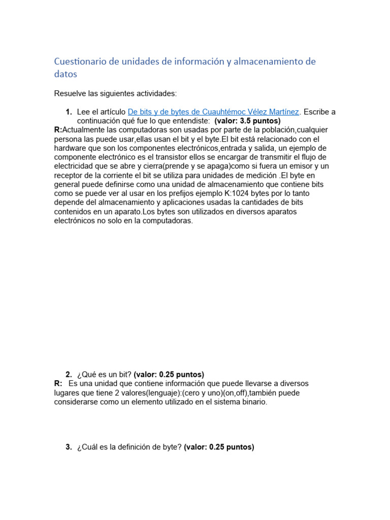 Unidades RubiRamírez | PDF | Poco | Byte