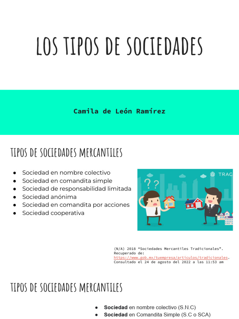A4. PRESENTACIÓN POWER POINT. de Los Tipos de Sociedades. | PDF ...