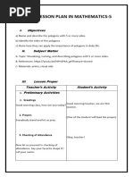 Objectives in Math Lesson Plan | PDF | Polygon | Lesson Plan