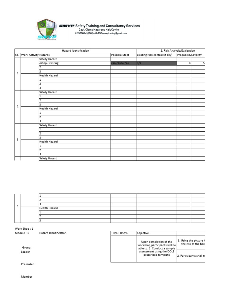 Risk Assessment With Risk Matrix Excel Template | Download Free PDF ... Risk Assessment With Risk Matrix Excel Template | Download Free PDF ...