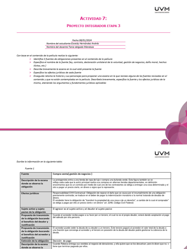 U7 - Proyecto - Integrador - E3 - TO 2 | PDF | Pagos | Derecho privado