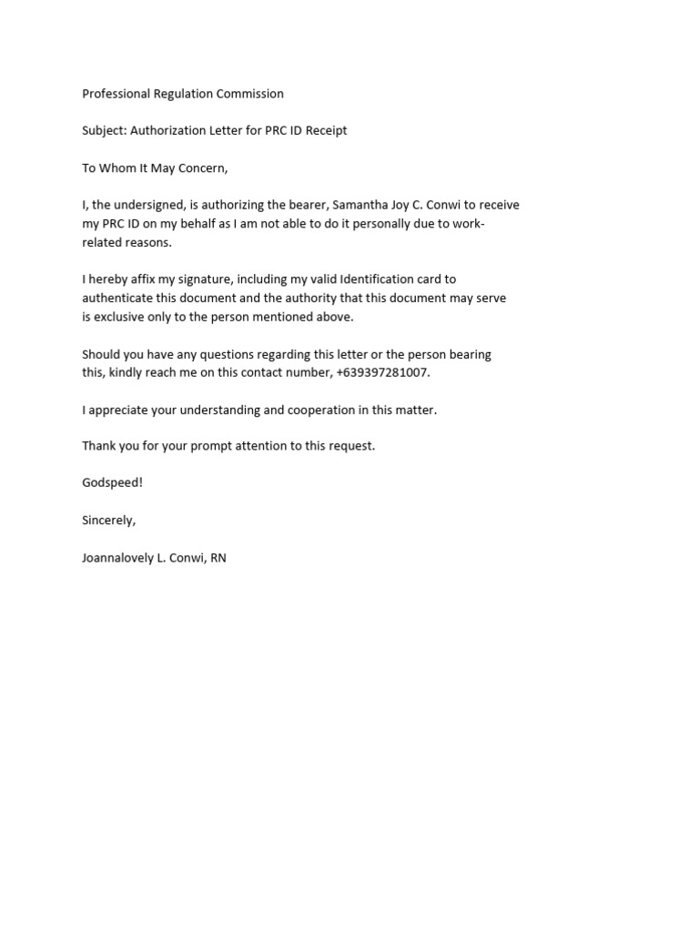 PRC Authorization | PDF