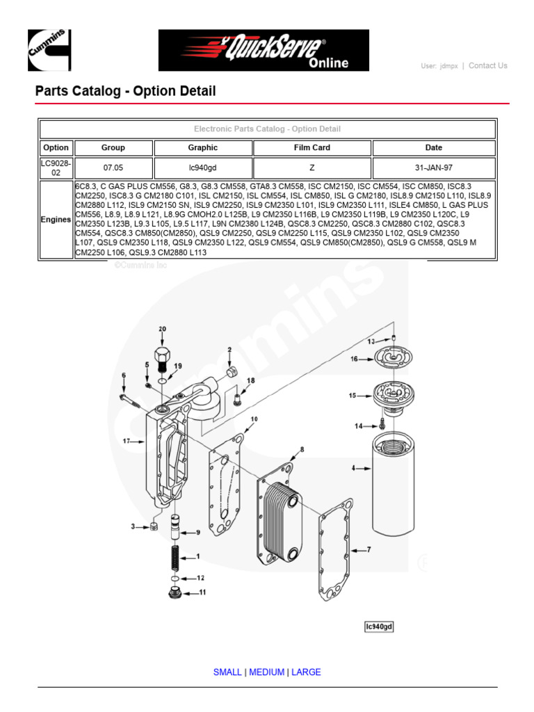 Engine Oil Cooler LC9028-02 | PDF | Pipe (Fluid Conveyance ...