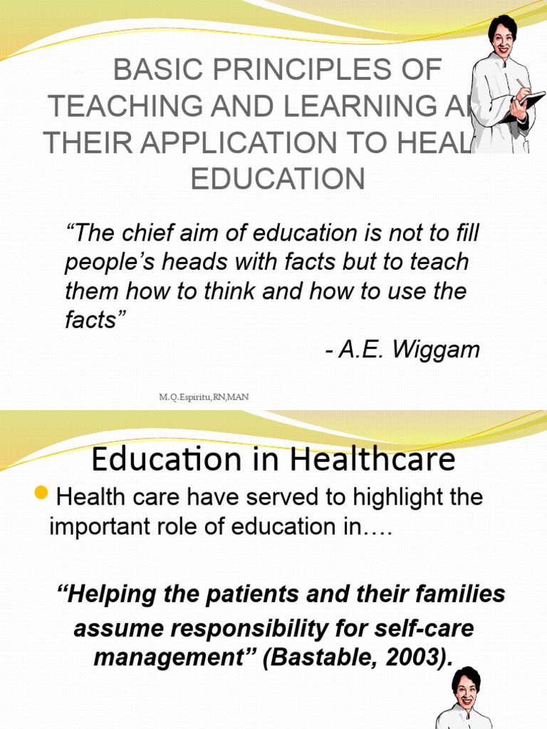 Basic Principles of Teaching and Learning and Their | PDF